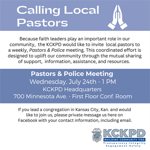 Pastors & Police Meeting Kansas City, Kansas Police Department